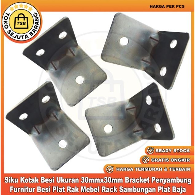 Jual Siku Kotak Besi 30mmx30mm Besi Plat Rak Mebel Rack Furniture ...
