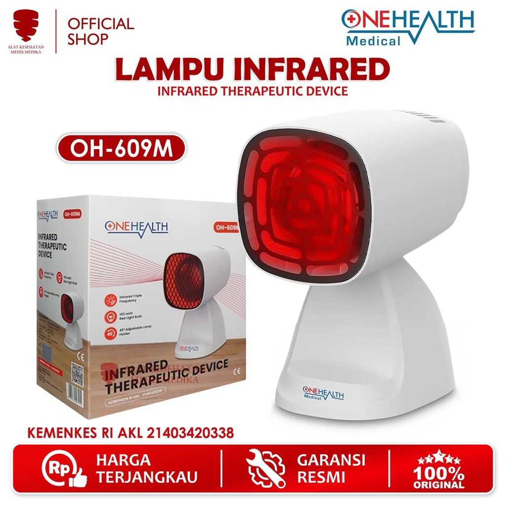 Jual OneHealth Lampu Infrared OH-609M 100 Watt Alat Terapi Sinar Merah ...
