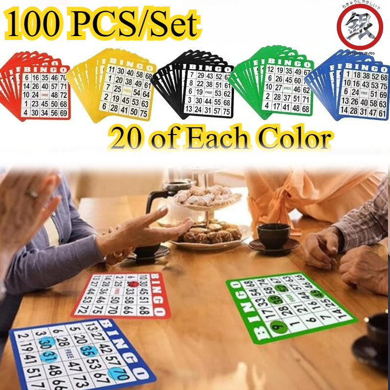Jual 100 PCS/Set Kartu Bingo Ukuran Besarard Set/Kartu Bingo / Bingo ...