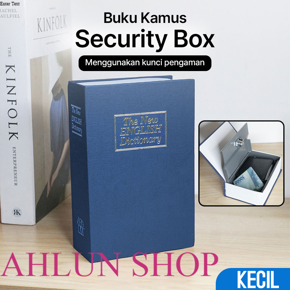 Jual Brankas Mini Buku Key Lock Hidden Safe Box Dictionary Book Kecil ...