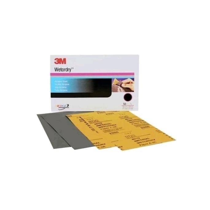 Jual 3m P2500 Amplas Wetordry Paper Sheet Size 5,5in x 9in 1 pak isi 50 ...