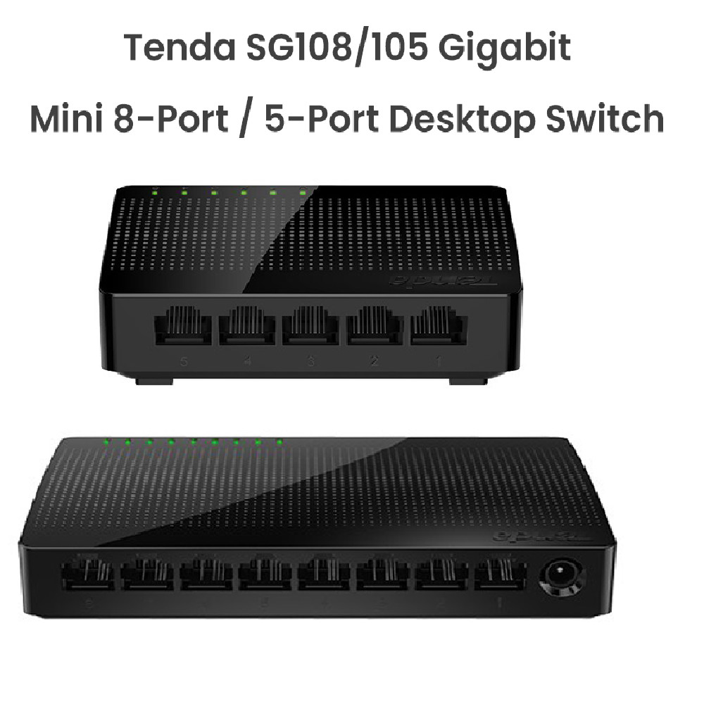 Jual Tenda Gigabit Switch Ethernet 1000Mbps 5/8Port Desktop Switches ...