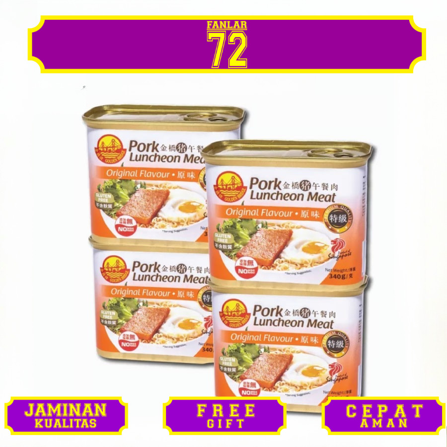 Jual GOLDEN BRIDGE LUNCHEON MEAT SINGAPORE, MULTIPACK 4x340g | Shopee ...