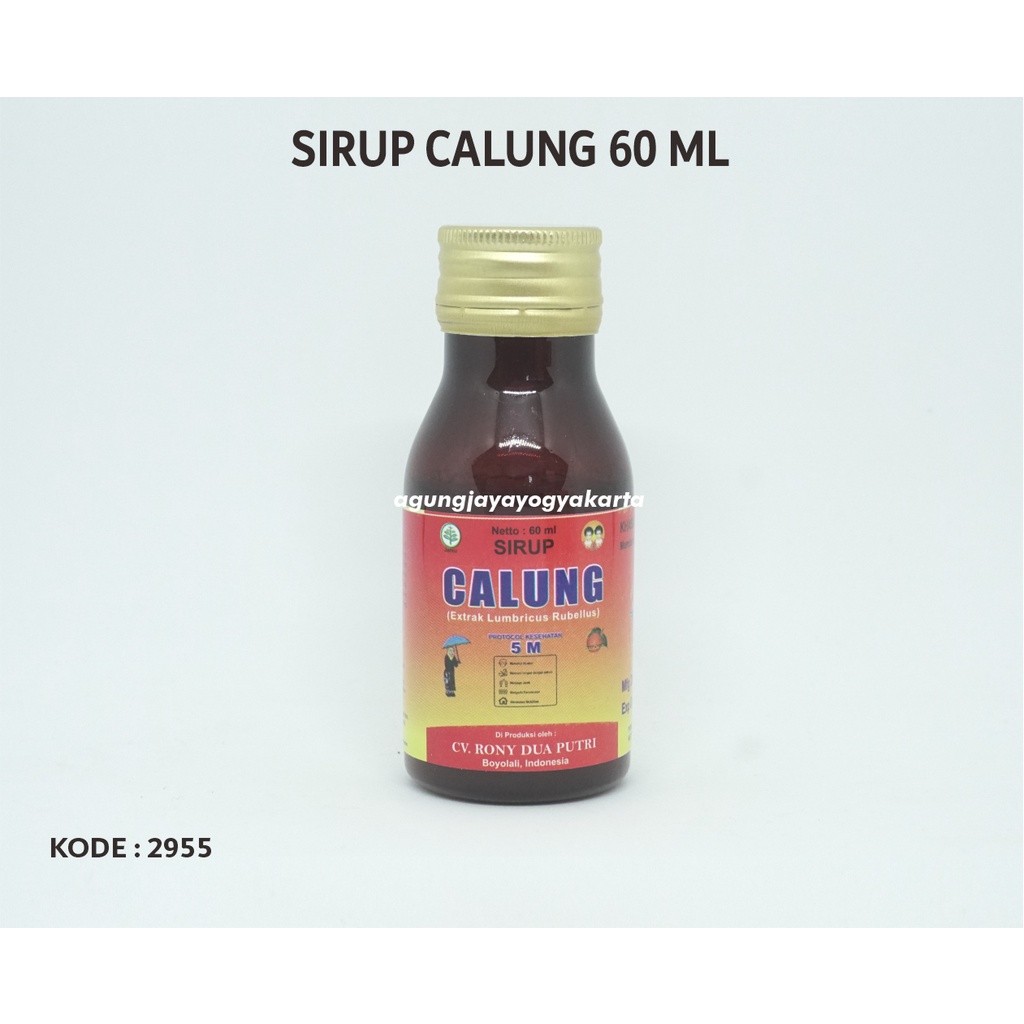 Jual Calung Sirup 60 ml / Obat Sirup Ekstrak Cacing / Sirup Penurun ...