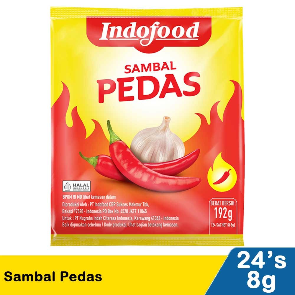 Jual INDOFOOD SAMBAL PEDAS 24X8g | Shopee Indonesia