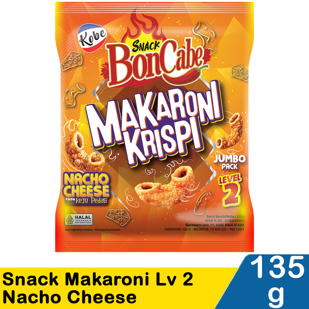 Jual BON CABE SNACK MAKARONI LEVEL 2 NACHO CHEESE 135g | Shopee Indonesia