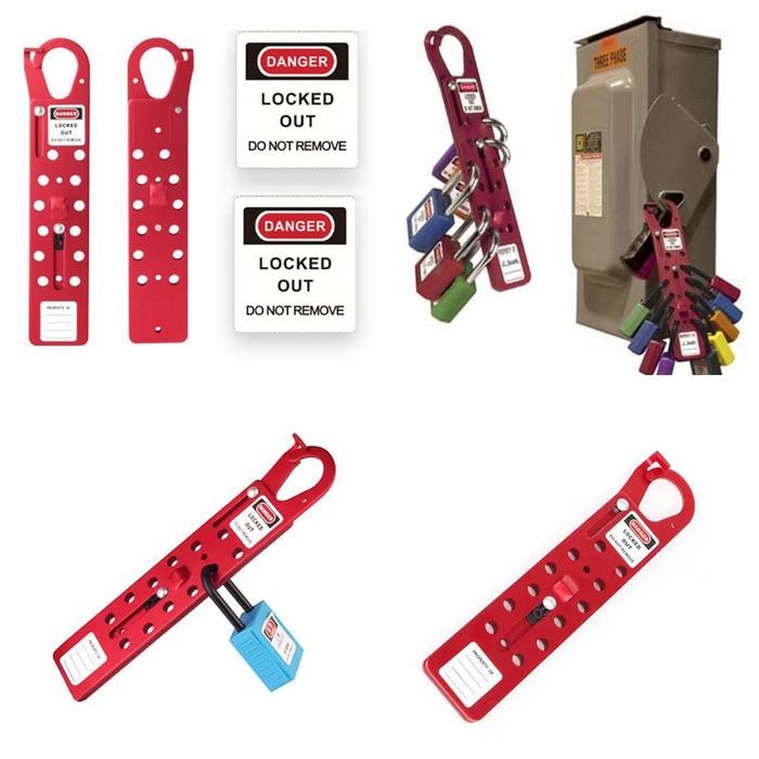 Jual GMET-LOTO Safety Red Two Size 12-24 Hole Sliding Long Aluminum ...