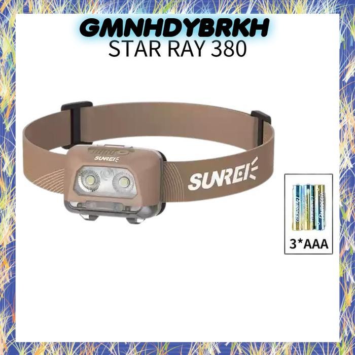 Jual Sunrei Senter Kepala Star Ray 380 480 500 Lumens Headlamp Hybrid ...