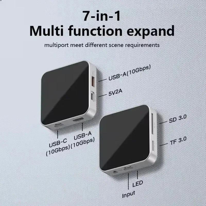 Jual 8 in 1 Magnetic HUB USB C Docking Station Type C to HDMI 4K60Hz ...