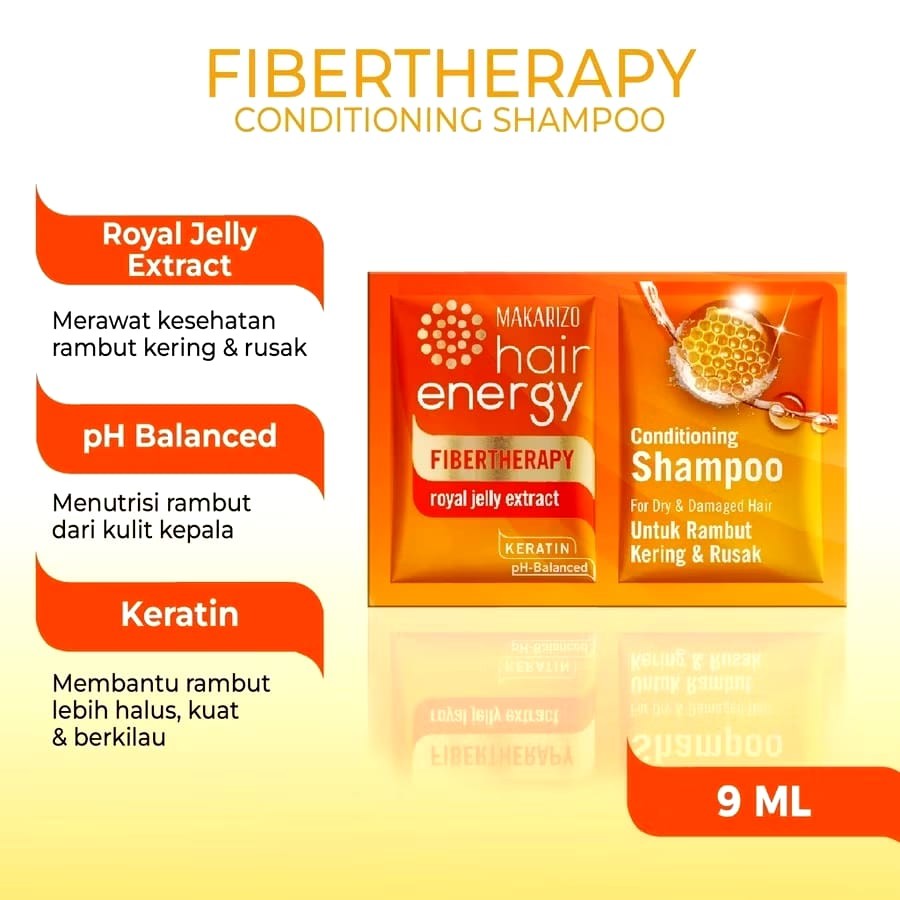 Jual Makarizo Hair Energy Fibertherapy Conditioning Shampoo 9ml x 12 ...