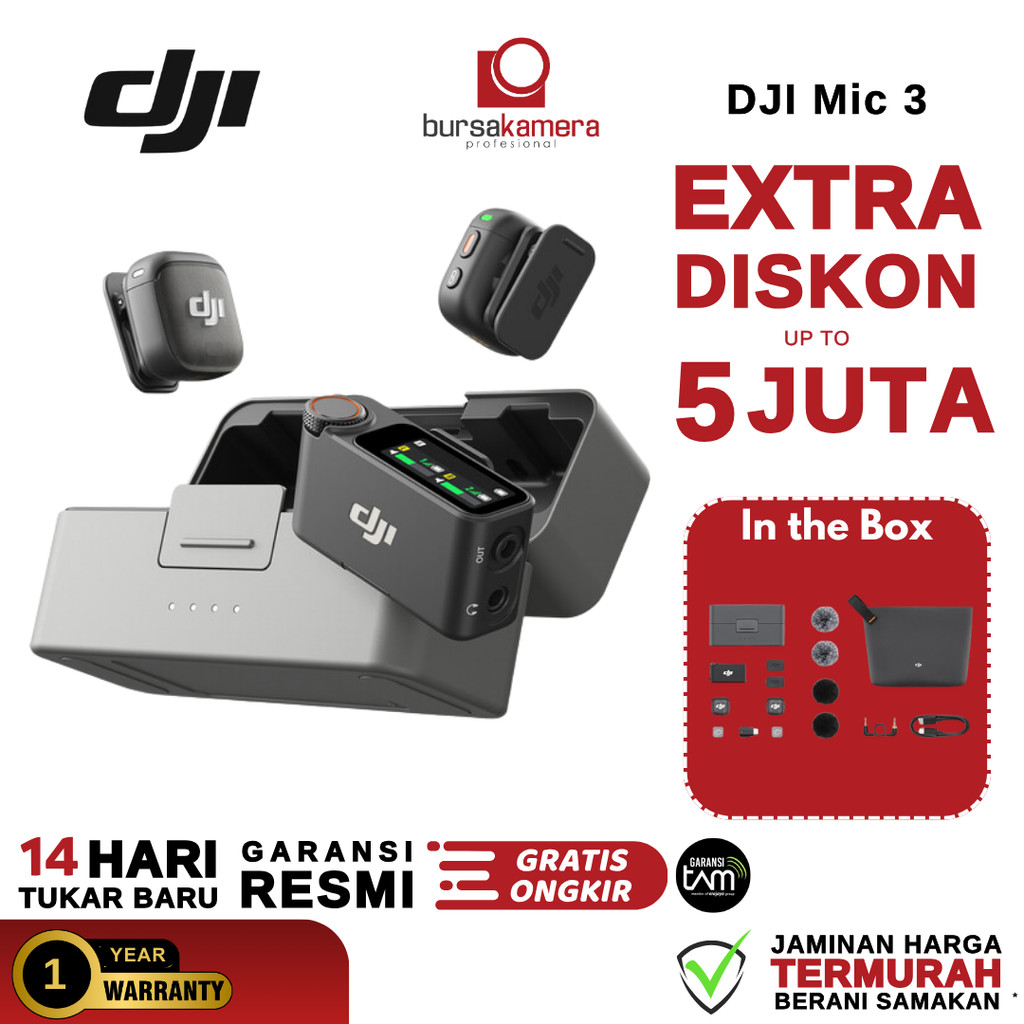 Jual DJI Mic 3 Wireless Microphone System for Camera & Smartphone DJI ...