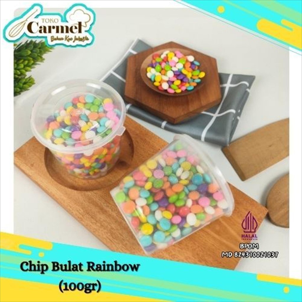 Jual Rainbow Coklat Chip Bulat 100gr - Elmer Coklat Chip | Shopee Indonesia