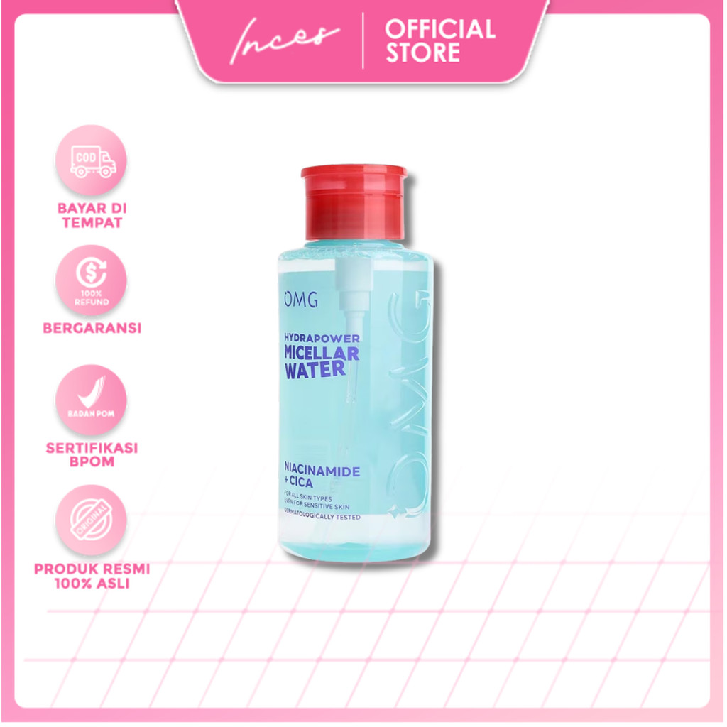 Jual 𝓲𝓷𝓬𝓮𝓼 - OMG OH MY GLOW HydraPower Micellar Water 65 Ml & 300 Ml ...