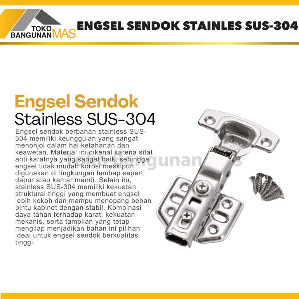 Jual Engsel Sendok Stainless SUS-304 Slow Motion Soft Close System ...