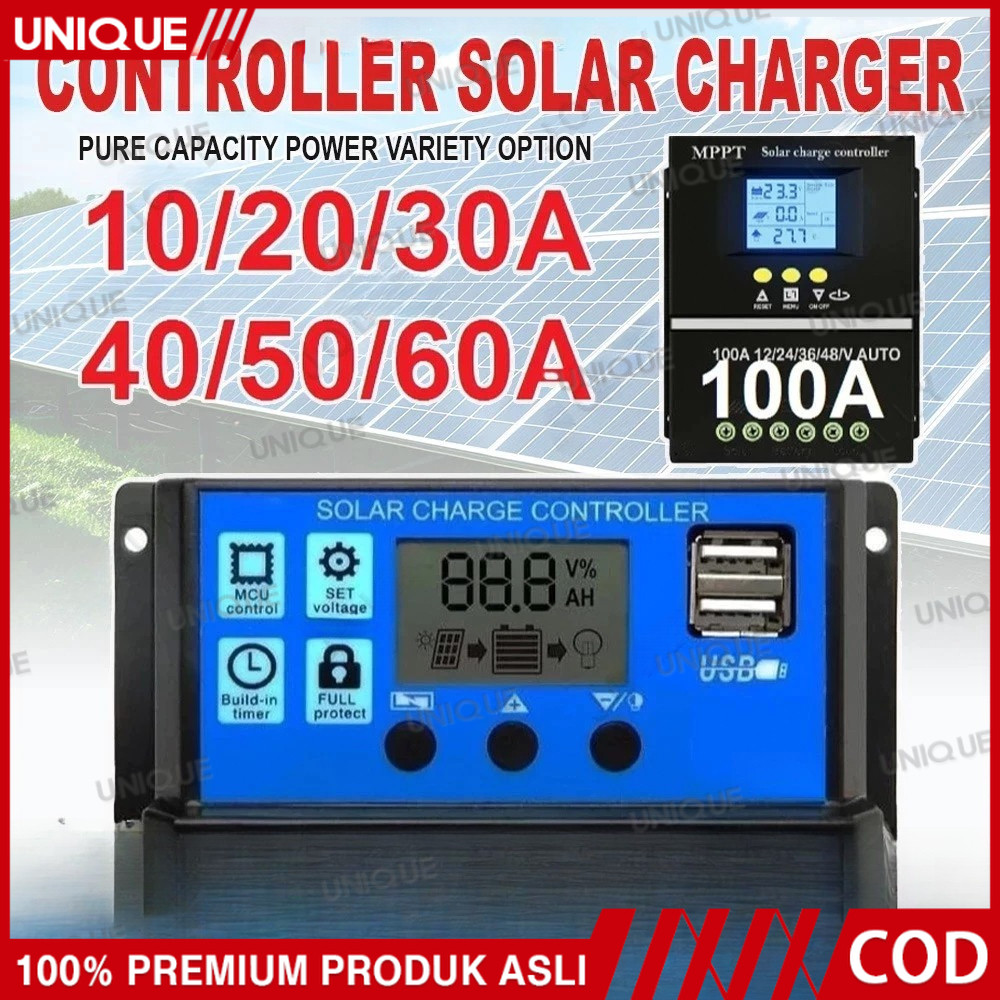 Jual UNIQUE Solar Charge Controller LCD LED Display Solar Cell PWM 12V ...