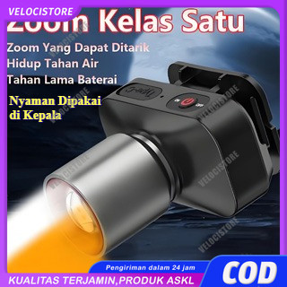 Jual COD Senter Kepala LED 60W Rechargeable USB-C Zoom Fokus ...