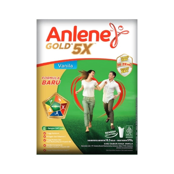 Jual ANLENE GOLD 5X VANILA 570 GR | Shopee Indonesia