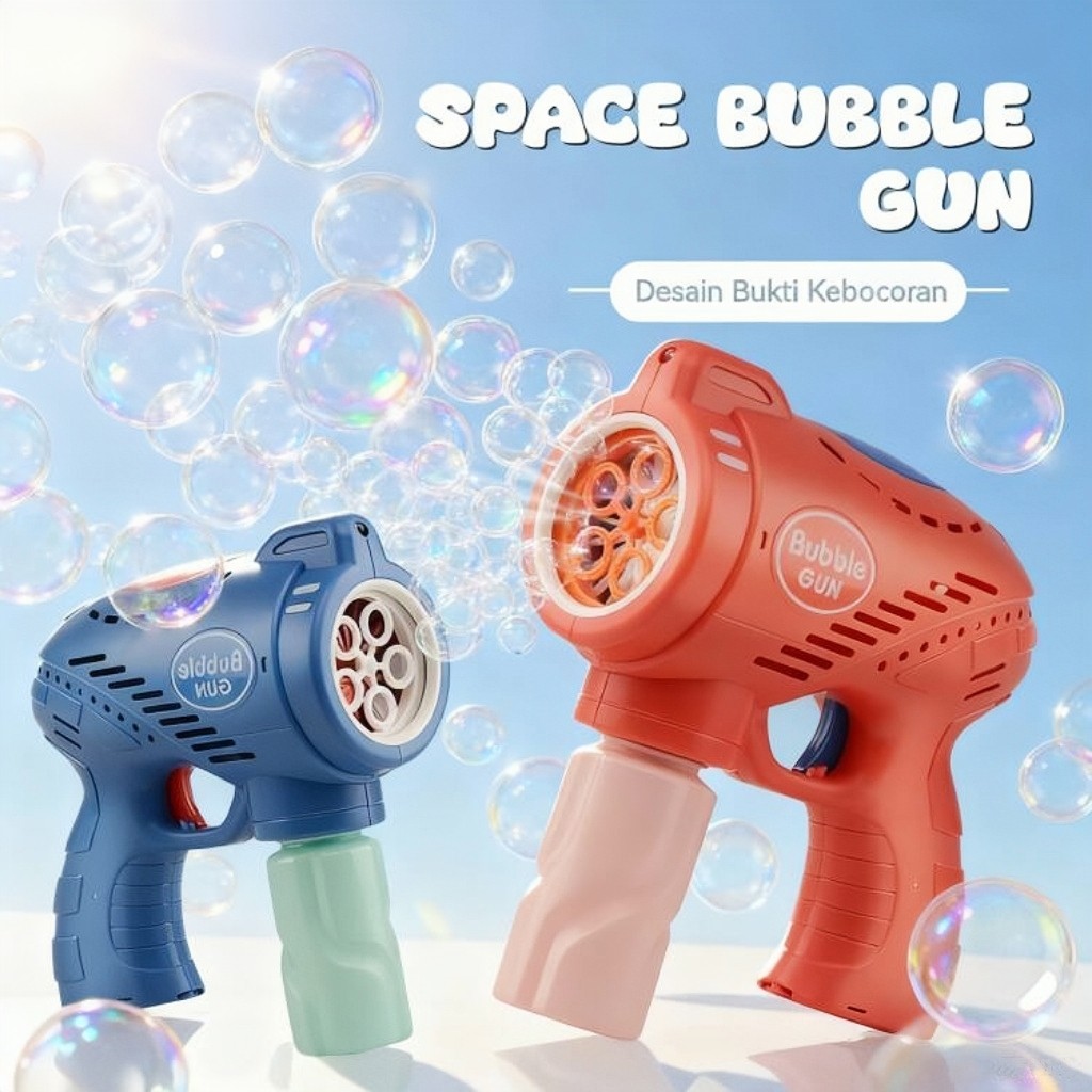 Jual Space Bubble Machine Burst + Light Bubble Gun Free Bubble Liquid ...