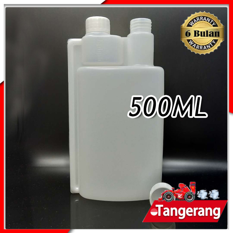 Jual 500ML Botol Takaran Oli Samping / Double Twin Neck Bottle / Botol ...