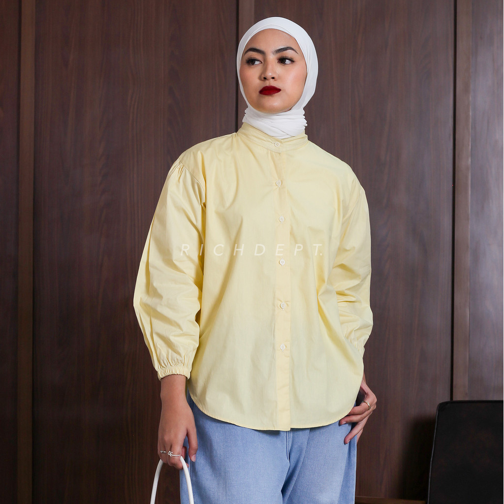 Jual RICHDEPT Shaline Shirt - Baju Atasan Wanita Poplin Oversize Kemeja ...