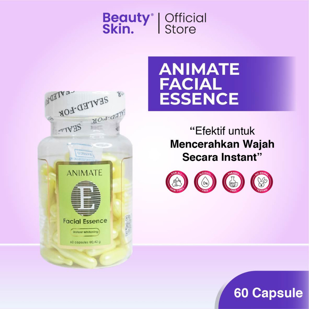 Jual SORAYU ANIMATE SERUM VITAMIN E WAJAH ISI 60 PCS ORIGINAL | ANIMATE ...