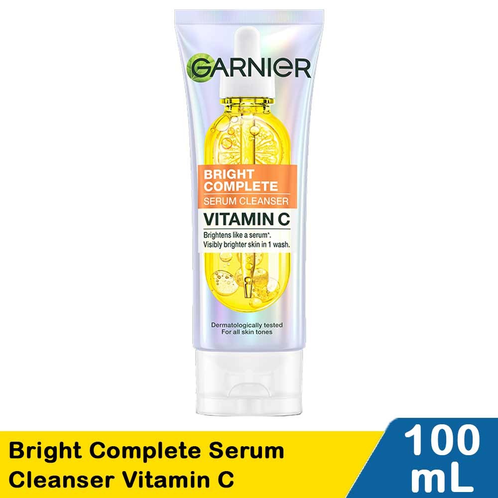 Jual GARNIER BRIGHT COMPLETE SERUM CLEANSER VITAMIN C 100mL | Shopee ...