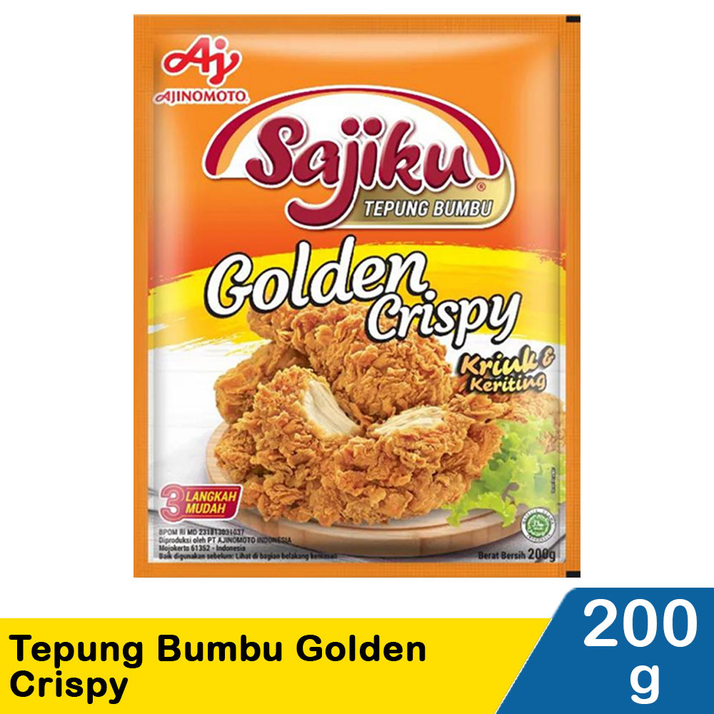 Jual AJINOMOTO TEPUNG BUMBU SAJIKU GOLDEN CRISPY 200g | Shopee Indonesia