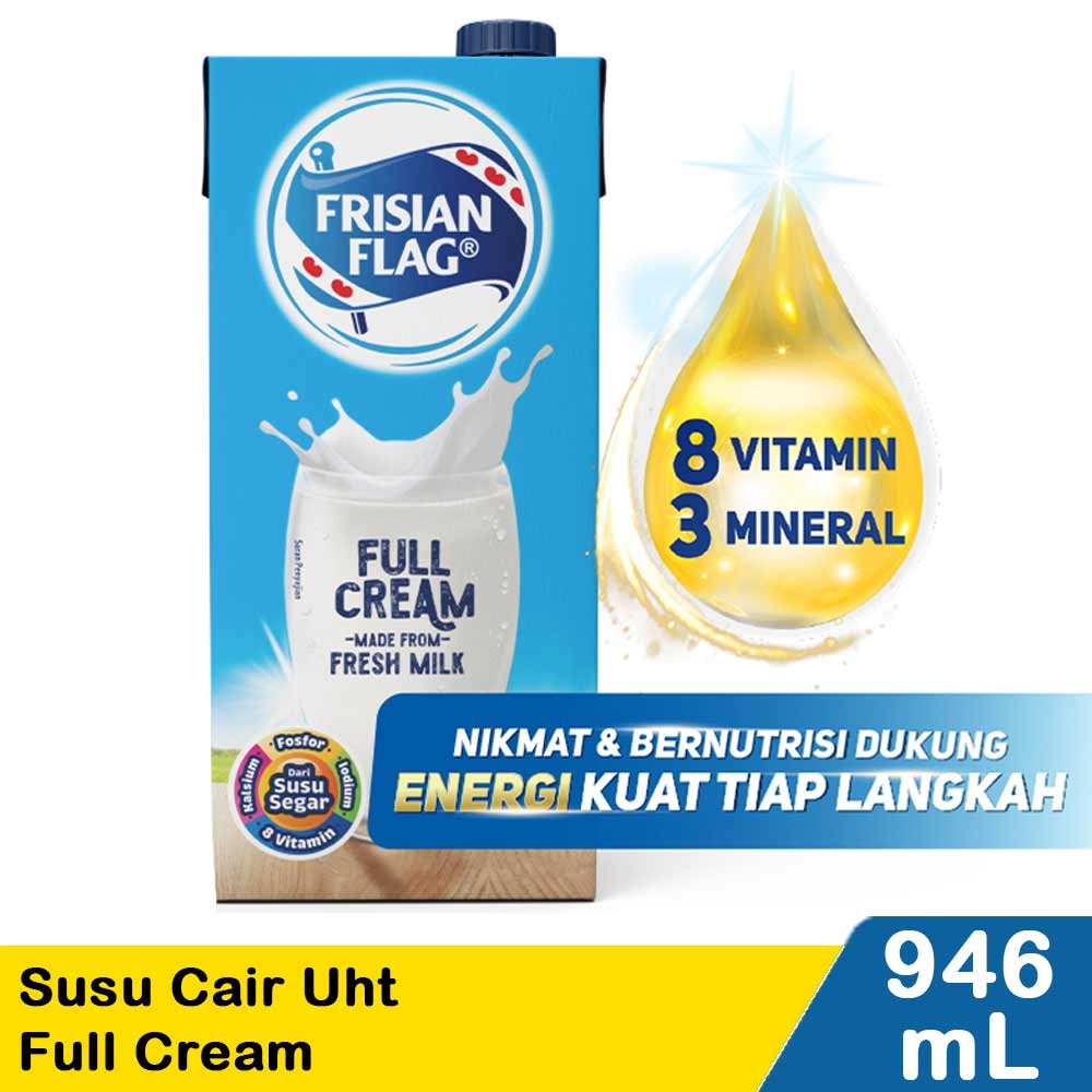 Jual FRISIAN FLAG SUSU CAIR UHT FULL CREAM 946mL | Shopee Indonesia