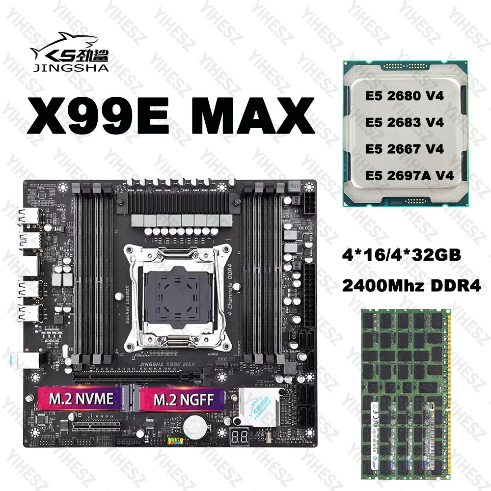 Jual JINGSHA X99 MAX Motherboard Set With E5 V3/V4 CPU 64/128/256GB ...