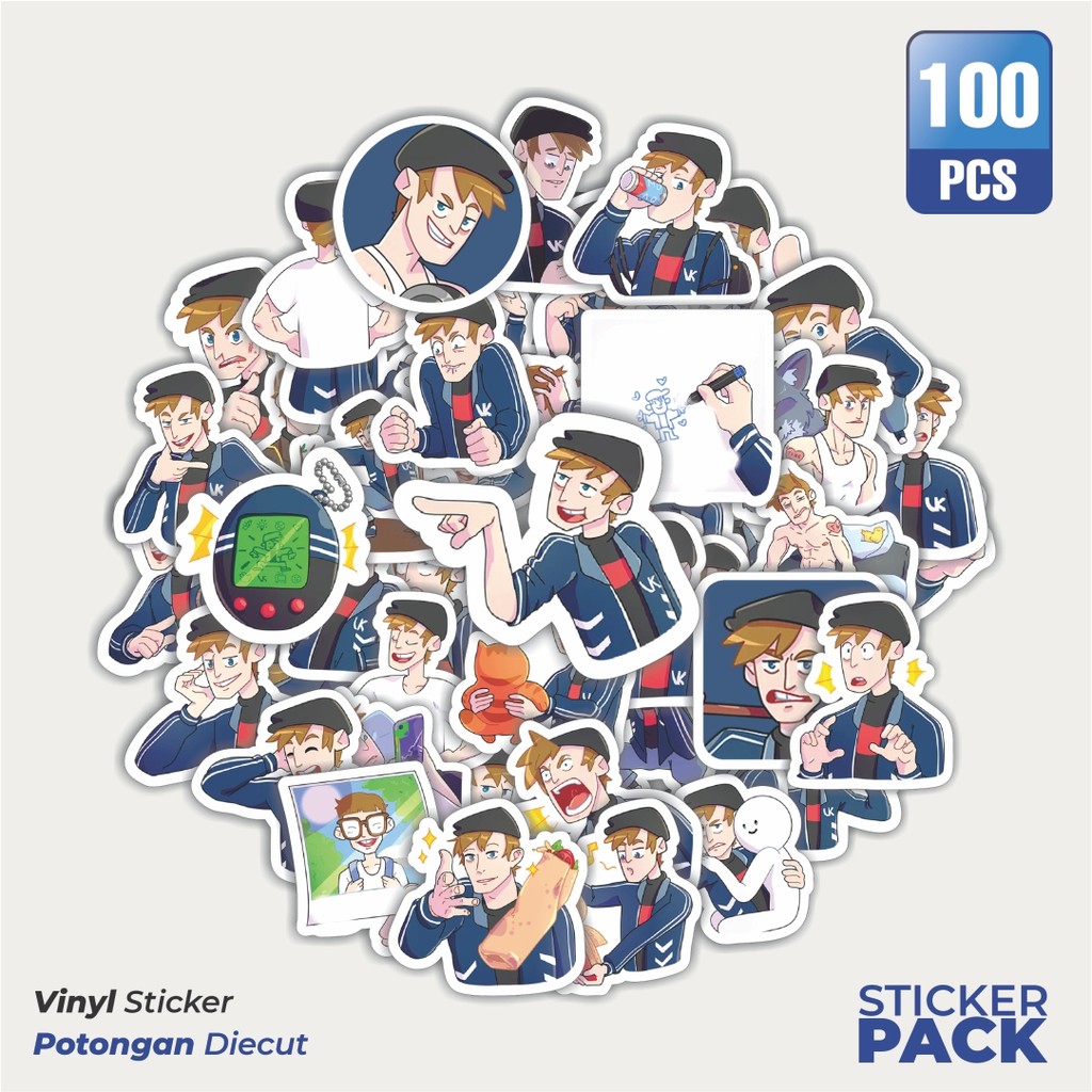 Jual Stiker Vinyl Stiker Funny character Slavi Is Back sticker pack ...