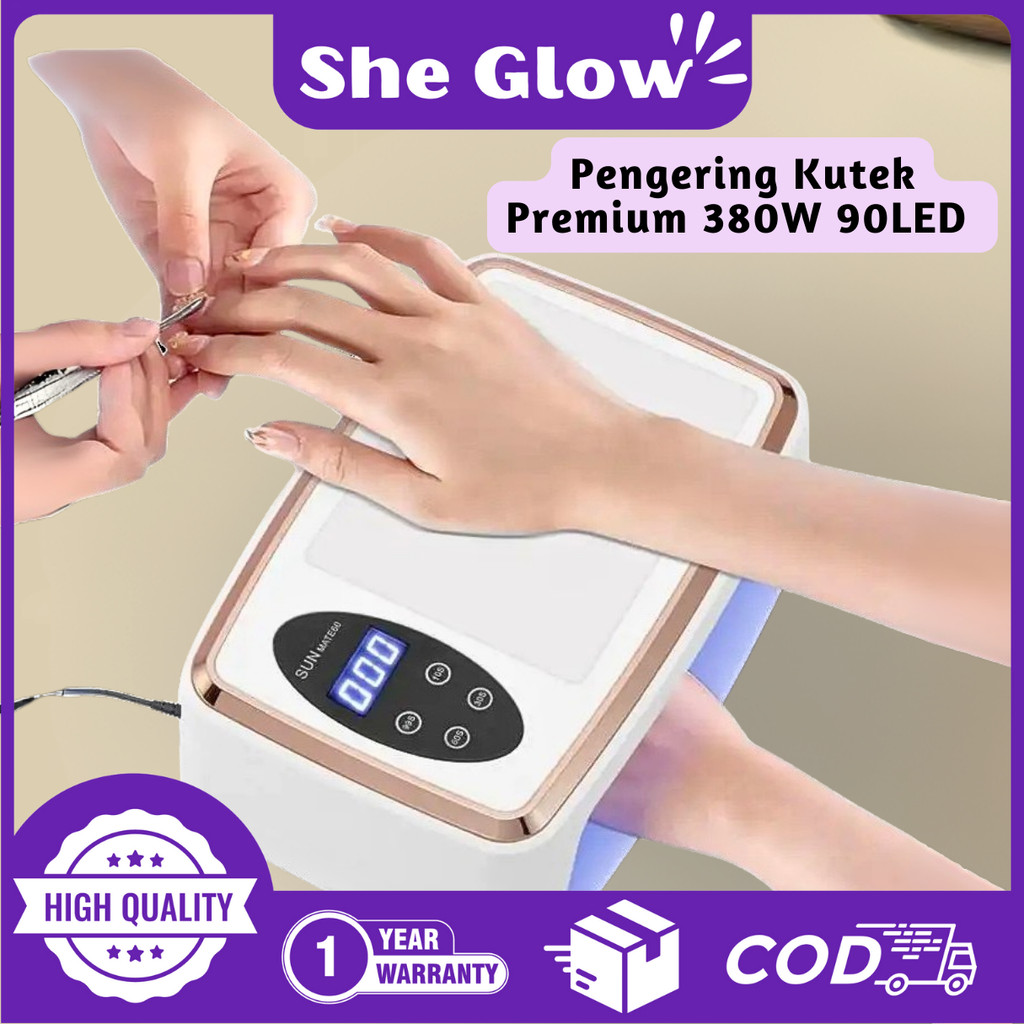 Jual She Glow (GARANSI 1 TAHUN) Intelligent 380W UV Nail Art Nail UV ...