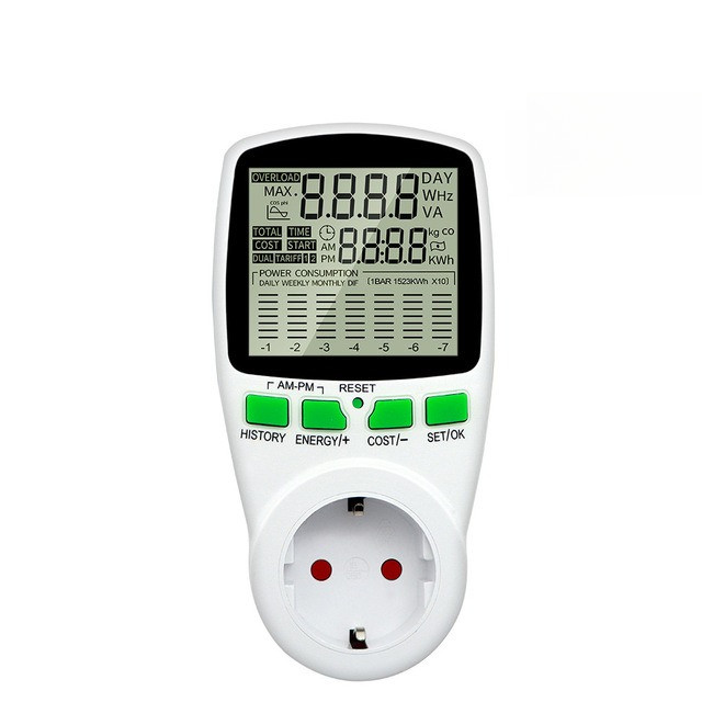 Jual FR US UK 16A Electric Power Meter Smart Plug LCD Wattmeter ...