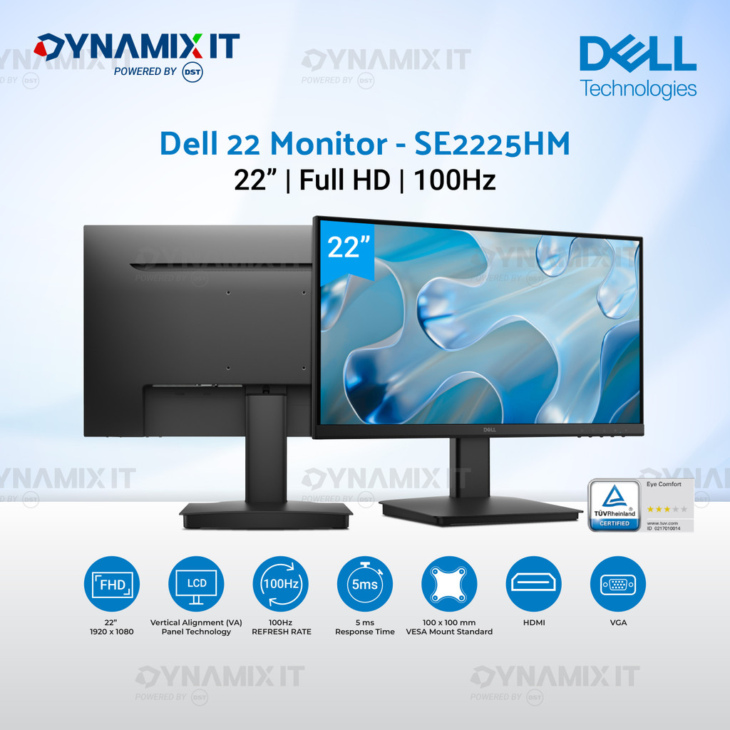 Jual Monitor Dell SE2225HM 22" VA FHD | 1 HDMI port (HDCP 1.4) | 5ms ...