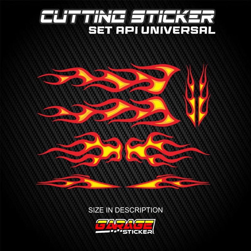 Jual Stiker api menyala 1 set tinggal pasang universal semua motor ...