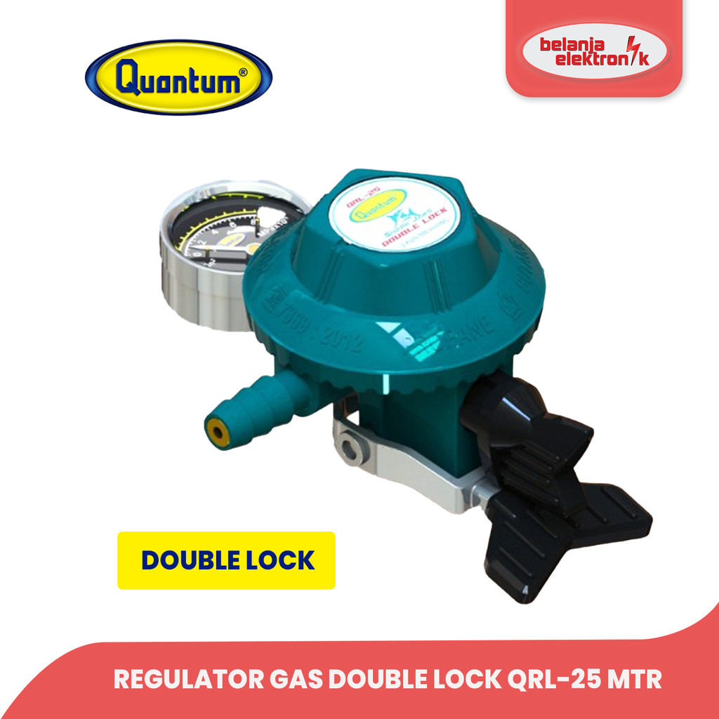 Jual REGULATOR GAS QUANTUM QRL-25 DL METER DOUBLE LOCK TEKANAN RENDAH ...