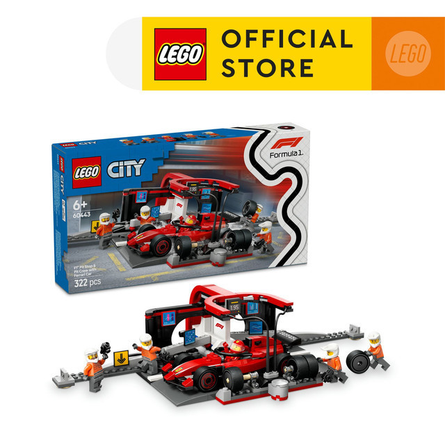 Jual Terlaris LEGO City 60443 F1 Pit Stop & Pit Crew with Ferrari Car ...