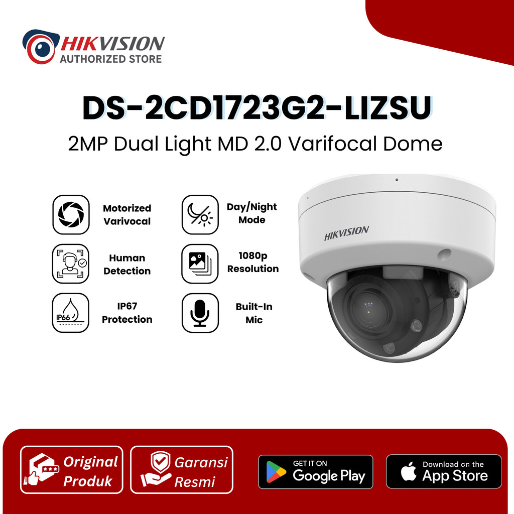 Jual HIKVISION DS-2CD1723G2-LIZSU IP KAMERA 2MP DUAL LIGHT MOTORIZED VARIVOCAL DOME | Shopee ...