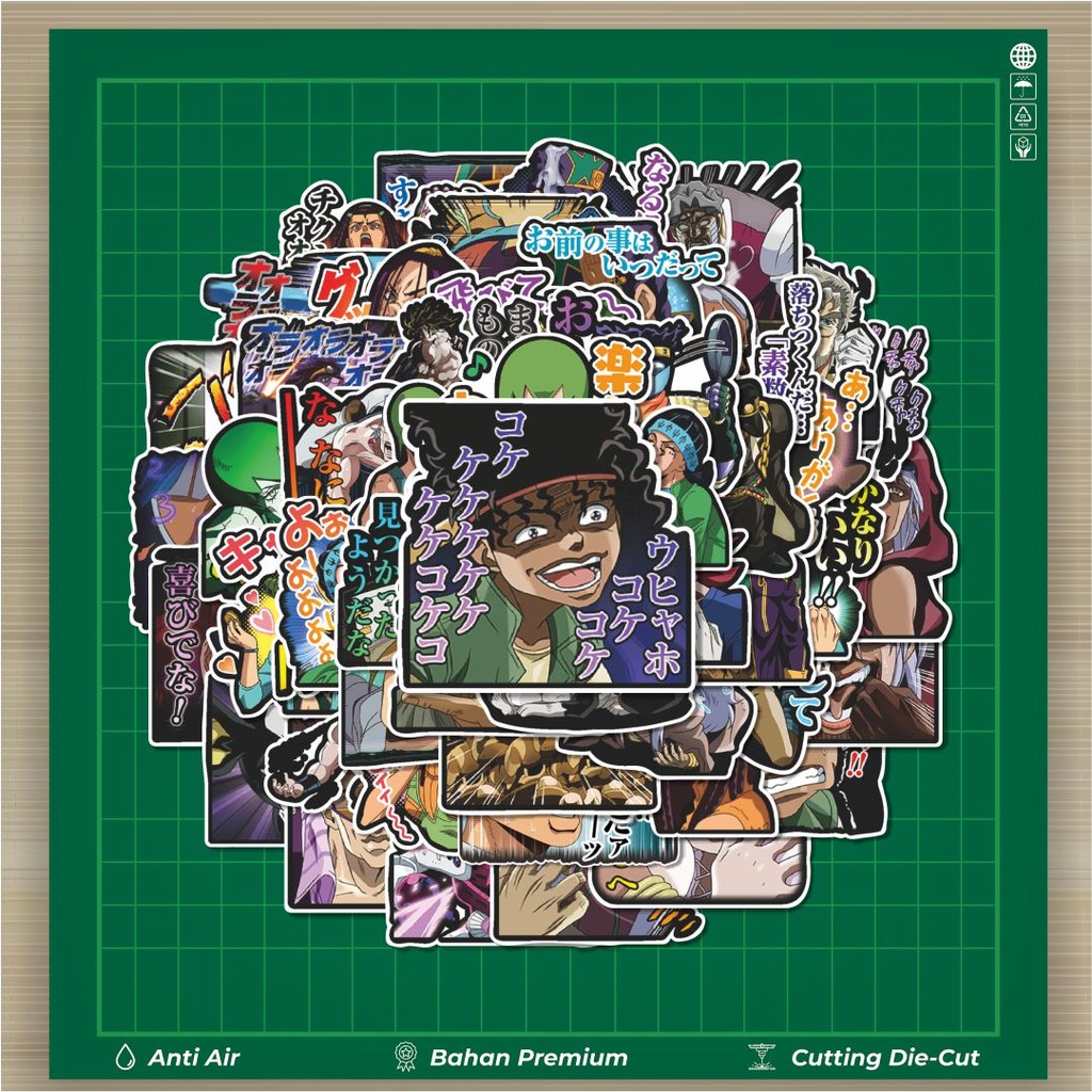 Jual HOT 50 PCS STIKER Stiker JJO2 - JoJo's Bizarre Adventure Anime V2 ...