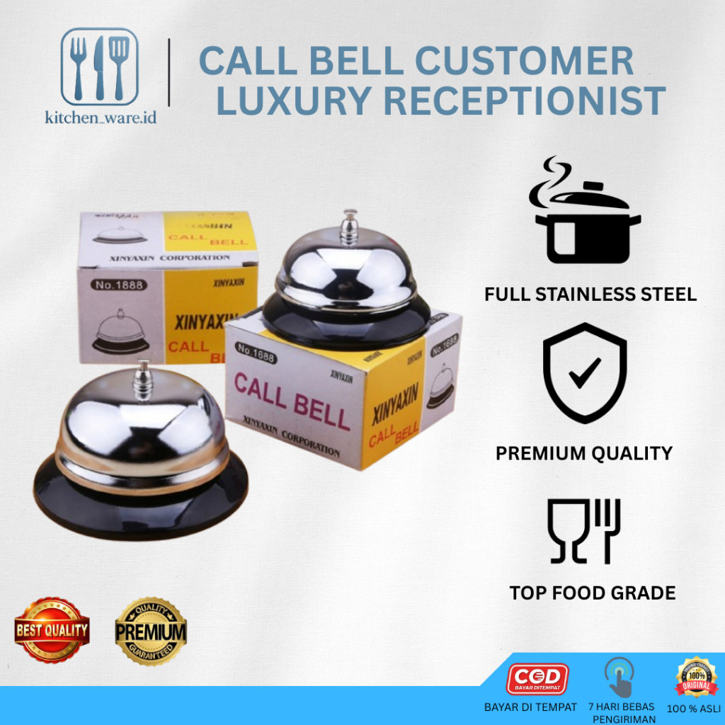 Jual Call Bell Lonceng Dapur Cafe Restoran Hotel Serbaguna / Bel Meja ...