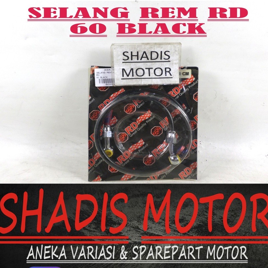 Jual Selang Rem Motor Merk RD Racing Ukuran 60 cm Warna Black selang ...