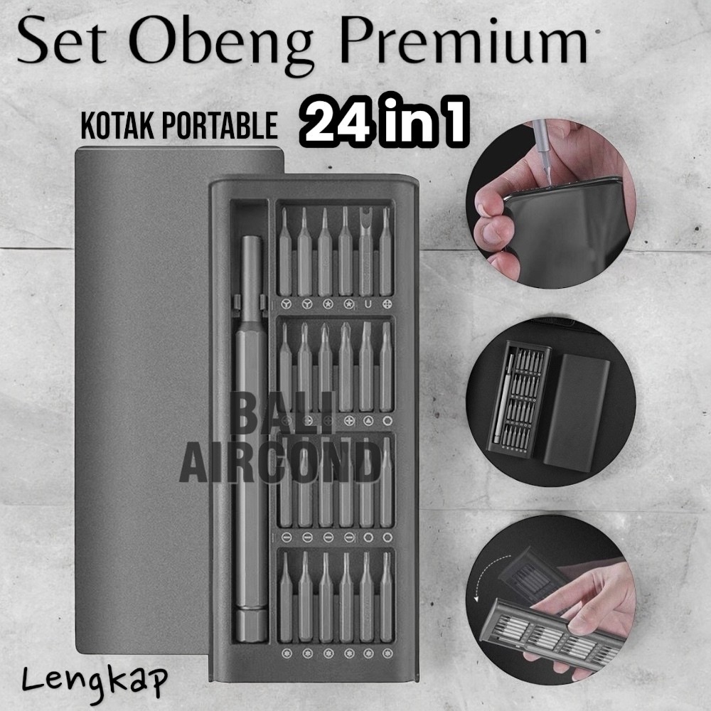 Jual Set Obeng Magnet Premium 24in1 Set Obeng Magnetic Multifungsi ...