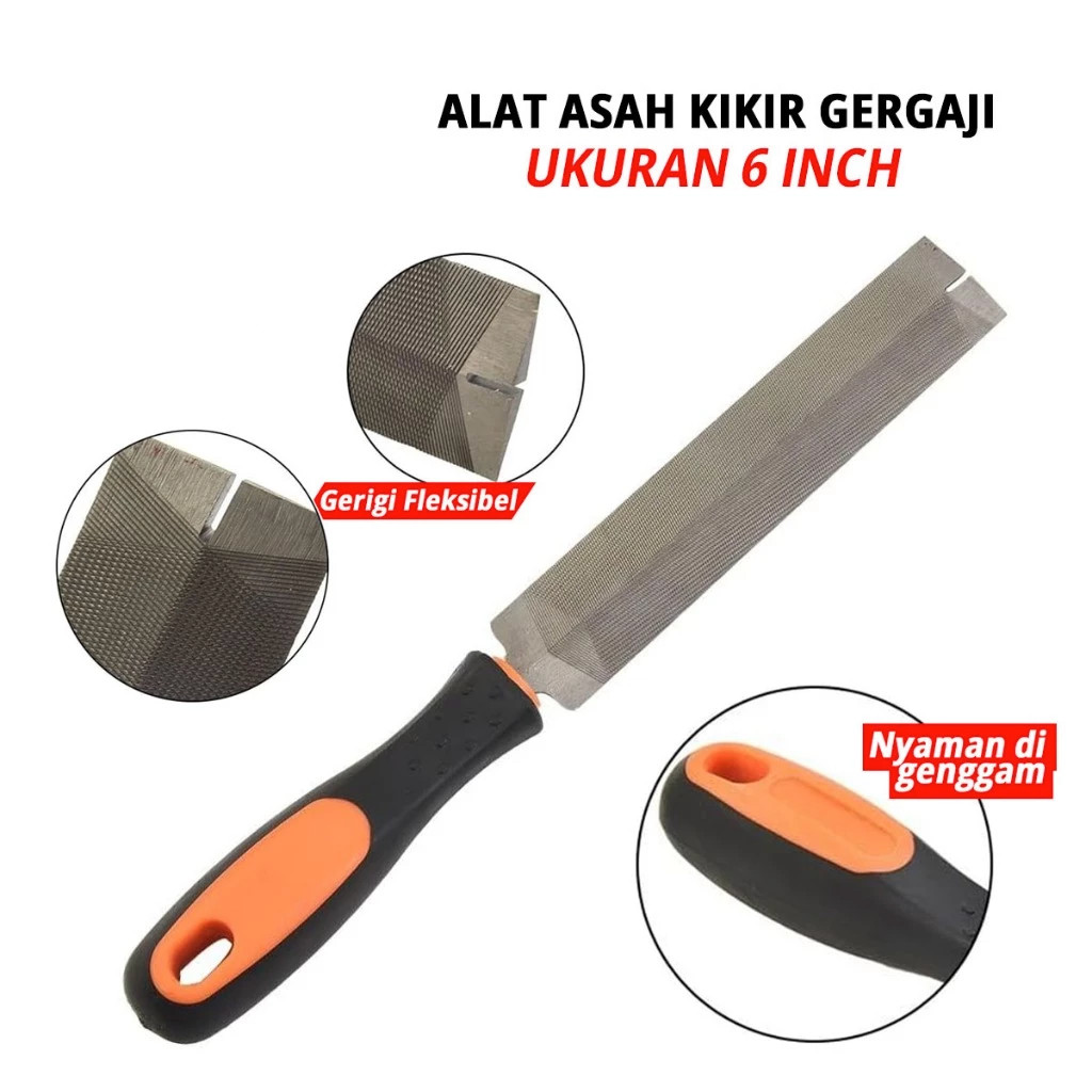 Jual Kikir Gergaji 6 Inch T12 Alat Asah Kir Gergaji Flat Besar ...