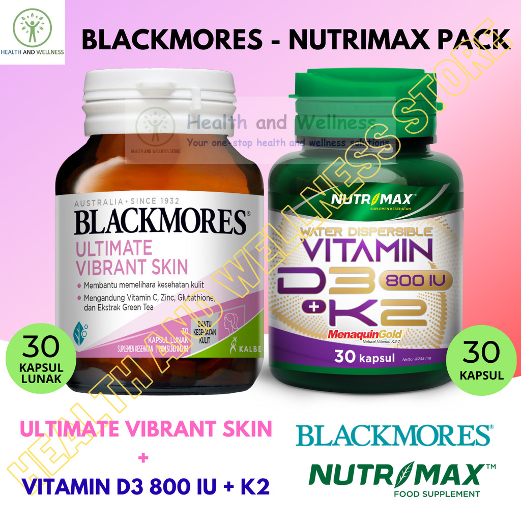 Jual Blackmores Ultimate Vibrant Skin 30 Kapsul Lunak dan Nutrimax ...