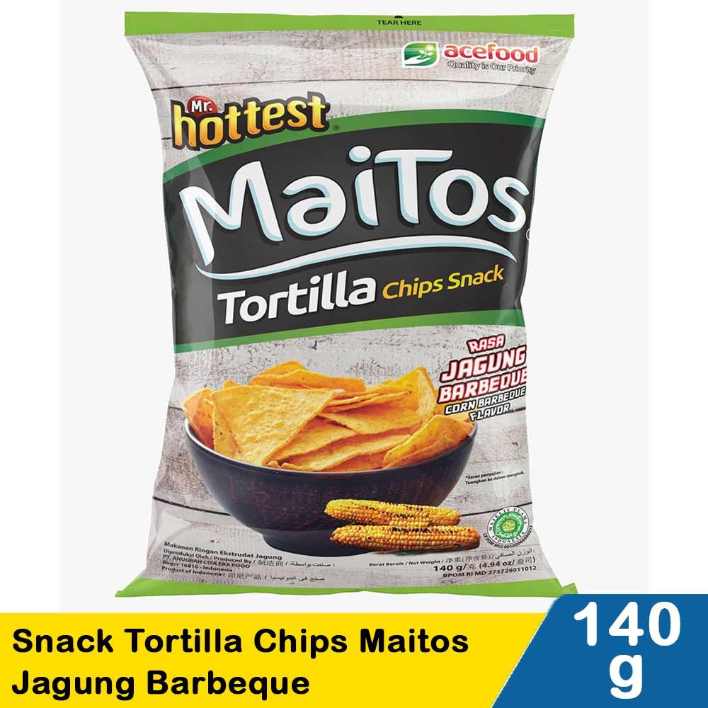 Jual MR.HOTTEST SNACK TORTILLA CHIPS MAITOS JAGUNG BARBEQUE 140g ...