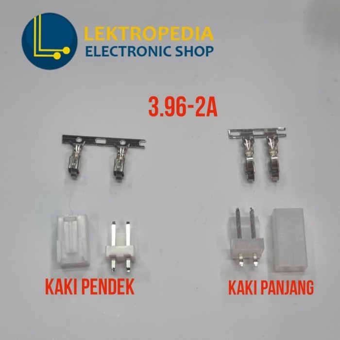 Jual Soket Molex 2p 3.96mm 3.96-2A Konektor 2pin 2 p pin Socket Connector kaki Male Female VH3 ...