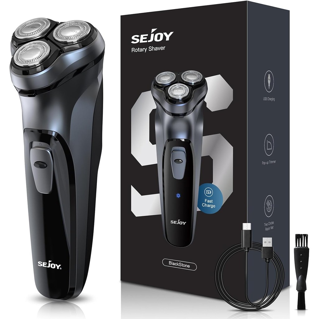 Jual Beard Shavers for Men Electric Razor Cordless Rechargeable Triple ...
