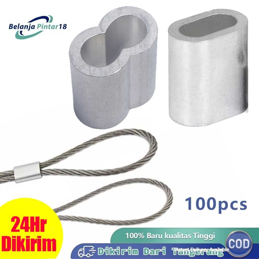 Jual 100pcs Klem Seling Ferulle 2mm Aluminium Crimp Ferrule 2mm 3mm ...