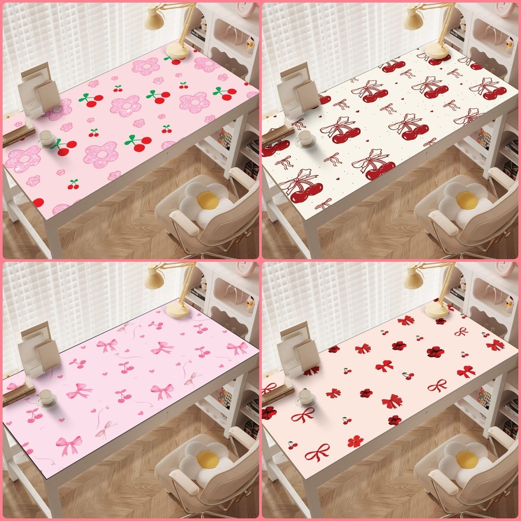 Jual Taplak Meja Premium Motif Pita Cherry Anti Slip Alas Meja Makeup ...