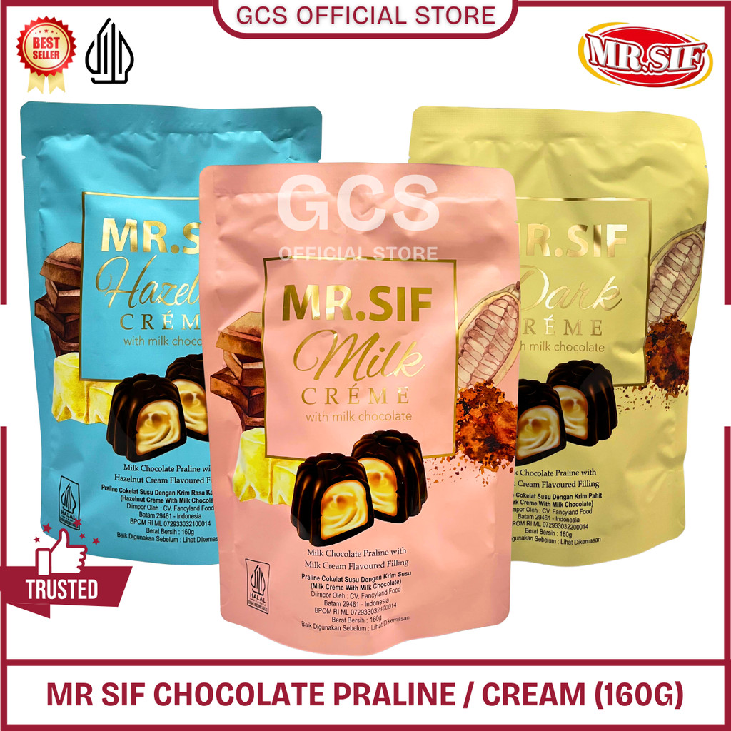 Jual MR.SIF Praline Chocolate Hazelnut Milk Dark Chocolate Creme Coklat ...