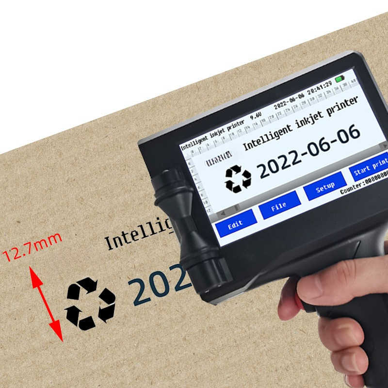 Jual English 12.7mm Handheld Inkjet Printer Portable Small Label Coding ...